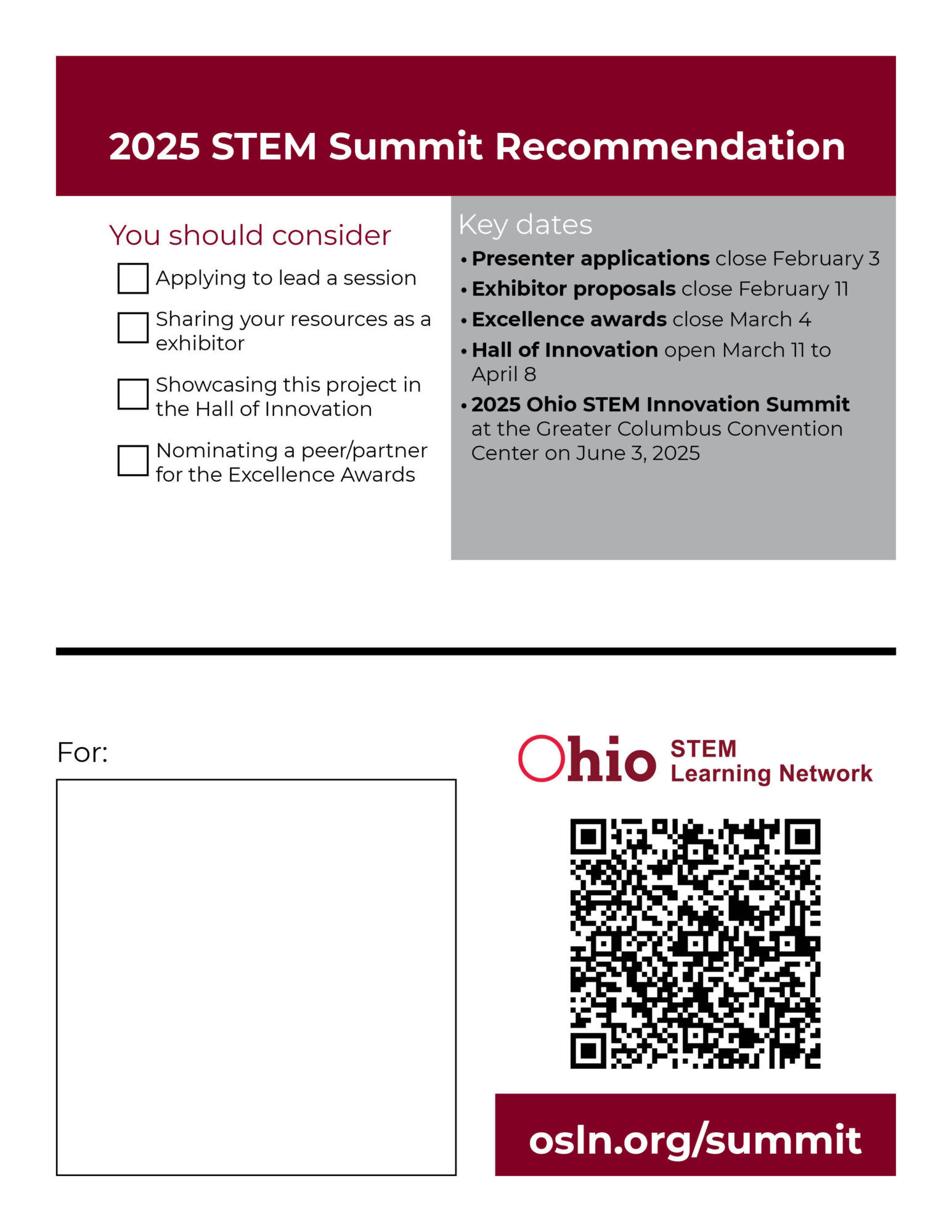 10 days left to present at the 2025 Ohio STEM Innovation Summit - Ohio STEM Learning Network